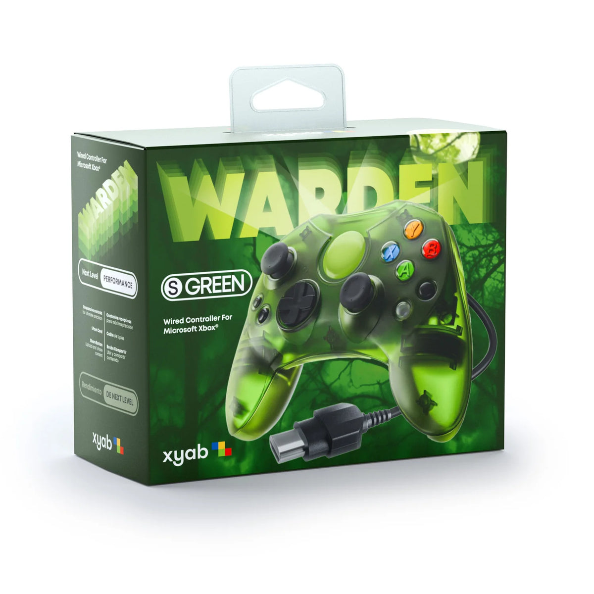 WARDEN Wired Controller - Original Xbox | Clear Green Gamepad| Retro ...