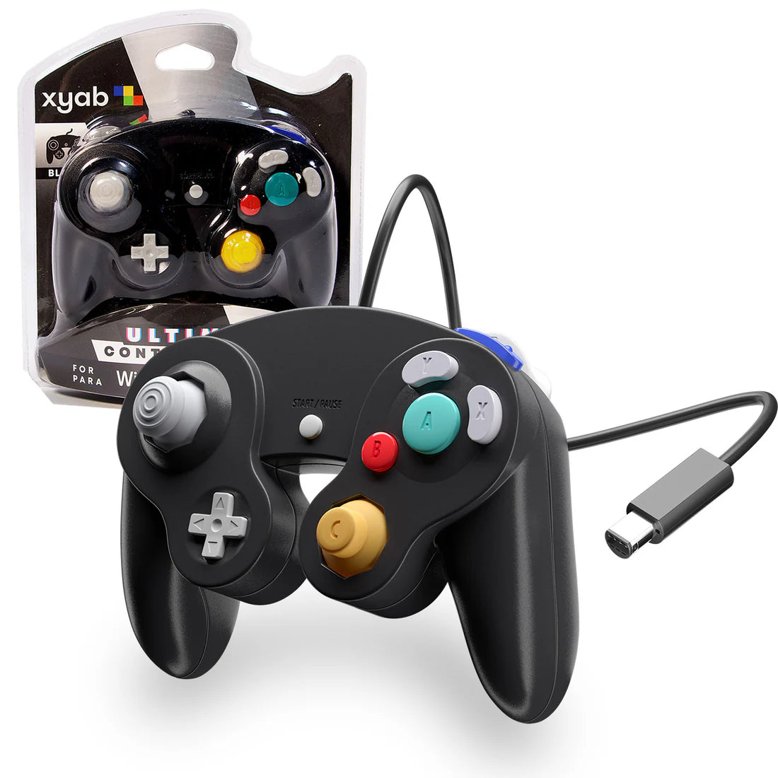 GameCube / Wii Wired Controller – Black Replacement Gamepad| Retro Game Fan