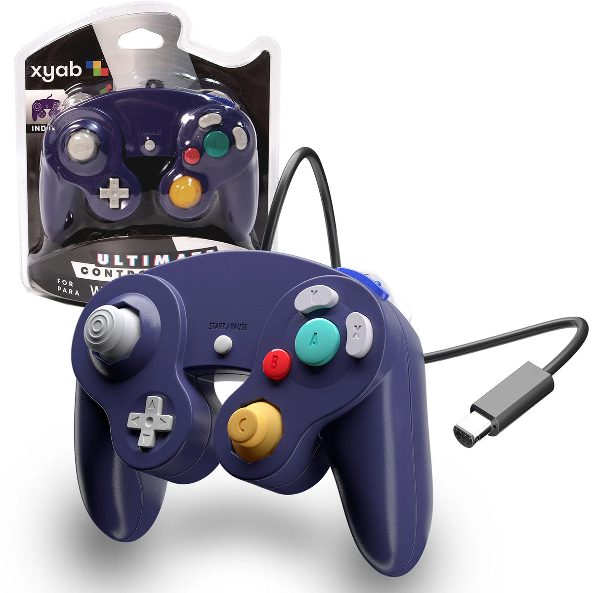 GameCube / Wii Wired Controller – Indigo Replacement Gamepad| Retro ...