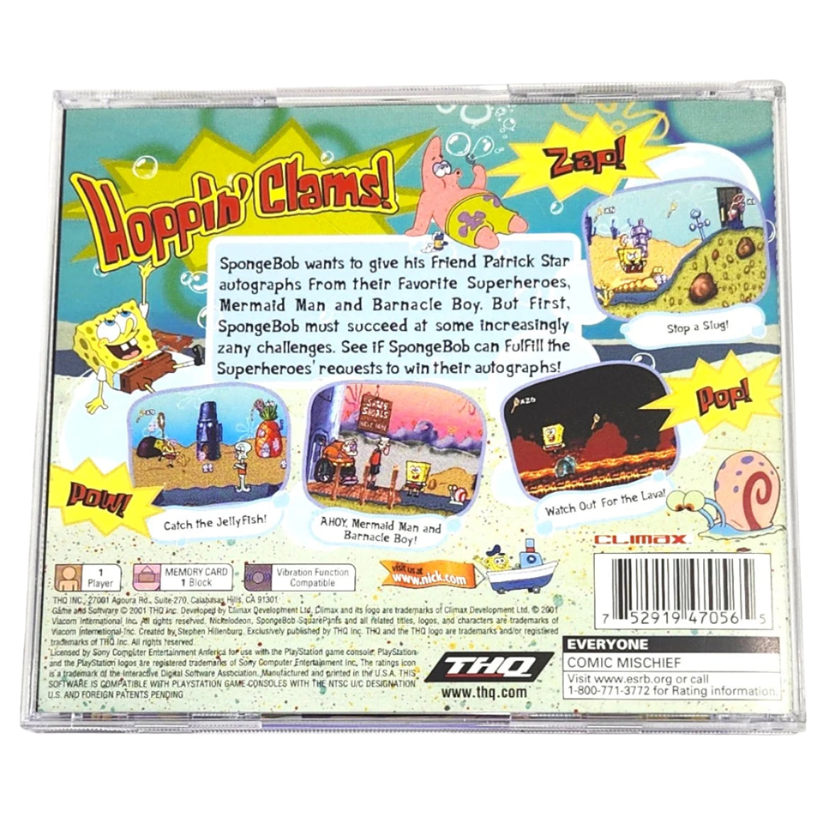 Spongebob Squarepants: Supersponge PlayStation 1 PS1 game for sale ...