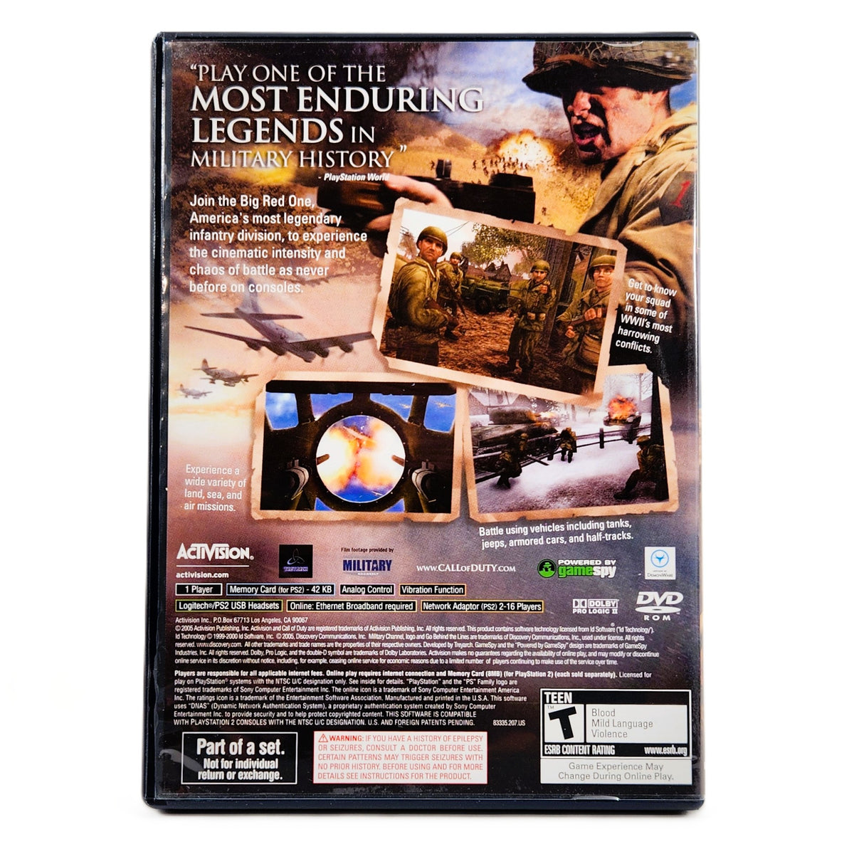 Buy Call of Duty 2: Big Red One – Great Condition CIB PS2 Game| Retro ...