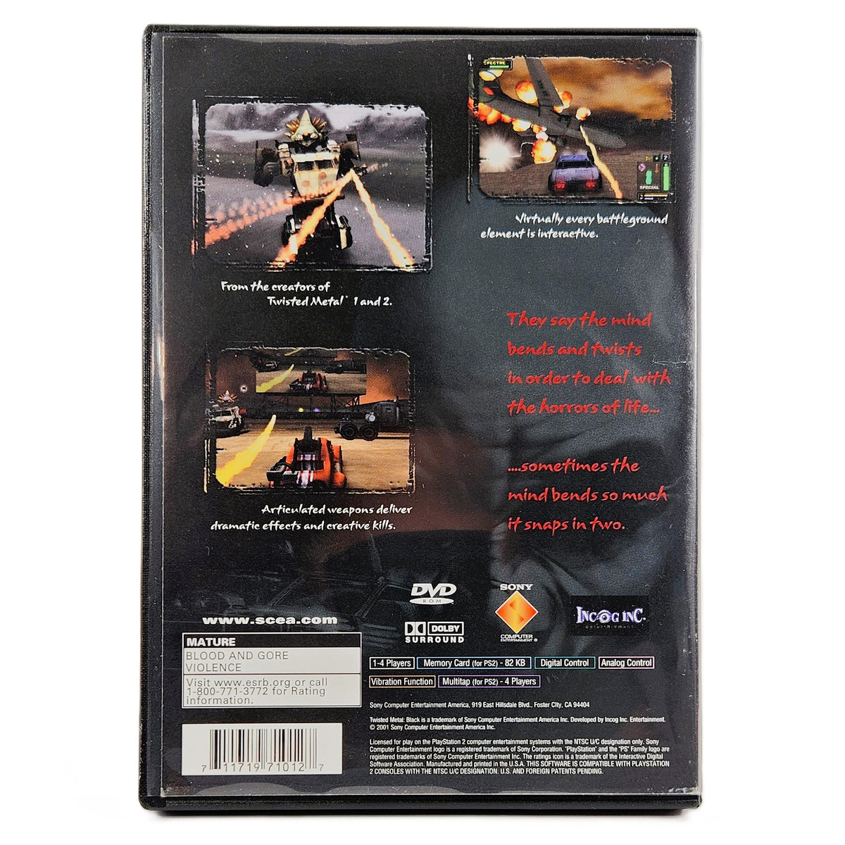 Own Twisted Metal Black - PS2 | Physical Disc – No Downloads| Retro ...