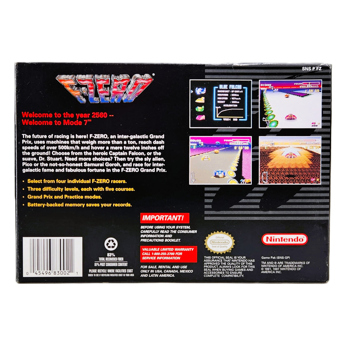 Buy F-Zero SNES | CIB Collector-Grade Racing Game by Nintendo| Retro ...