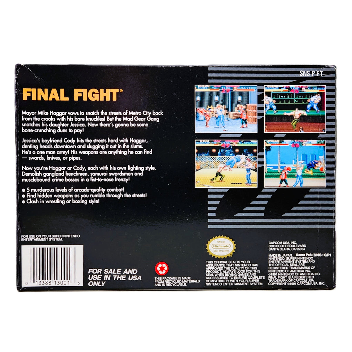 Buy Final Fight SNES | CIB Collector-Grade Capcom Classic| Retro Game Fan